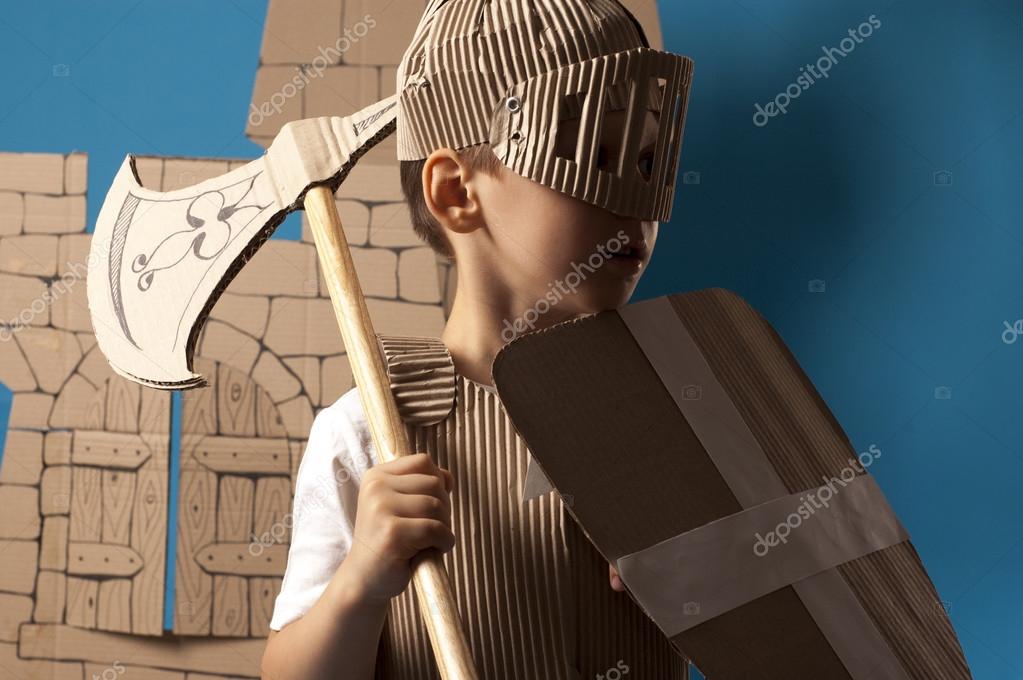 Medieval knight child — Stock Photo © suricoma #64464731