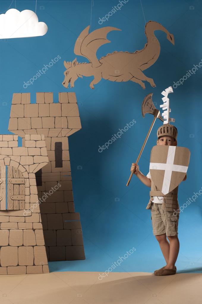 Medieval knight child — Stock Photo © suricoma #65621977