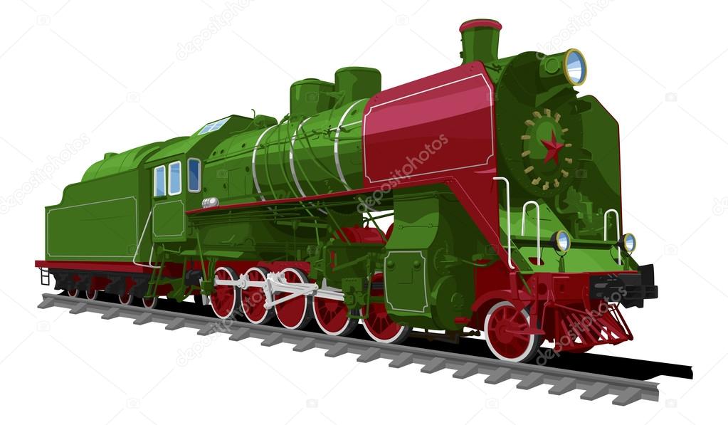 Old steam locomotive Stock Vector by ©suricoma 80209738