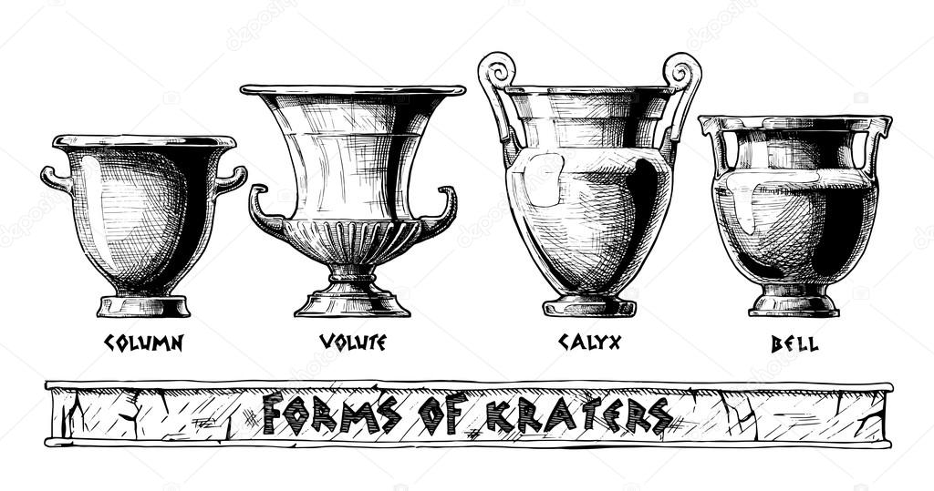 Forms of kraters. Greek vessel shapes. Stock Vector Image by ©suricoma ...
