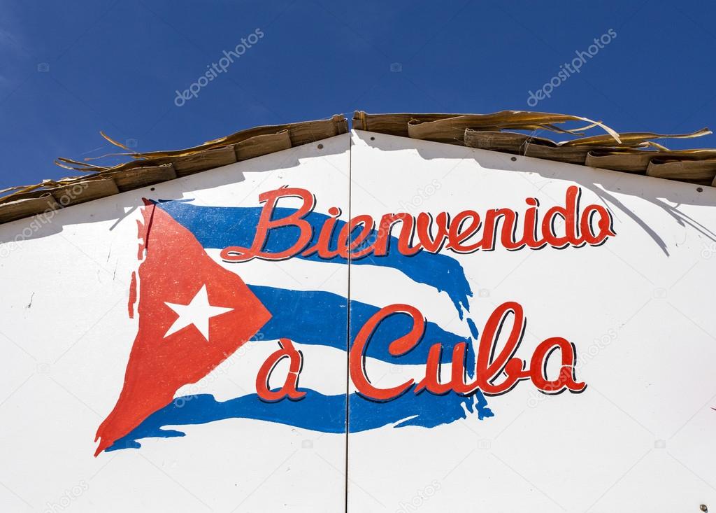 Welcome to cuba sign | Bienvenido a Cuba - Welcome to Cuba sign — Stock ...