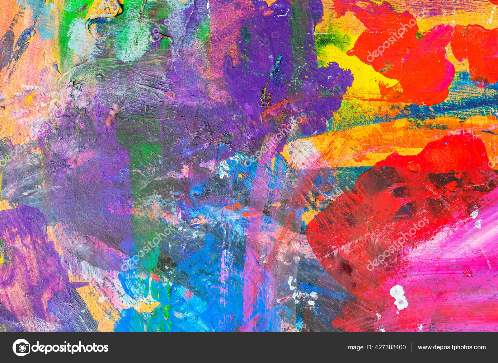 Background Image Bright Oil Paint Palette Closeup Stock Photo by ...