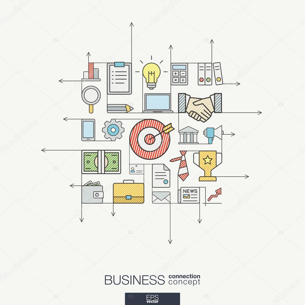 Business integrated thin line symbols Stock Vector Image by ©r.Hilch ...