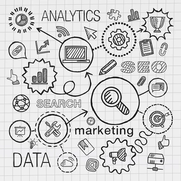 Digital marketing drawing Vector Art Stock Images | Depositphotos