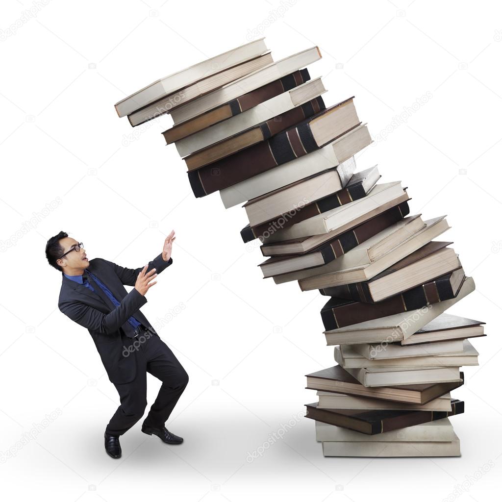 Books Falling Down