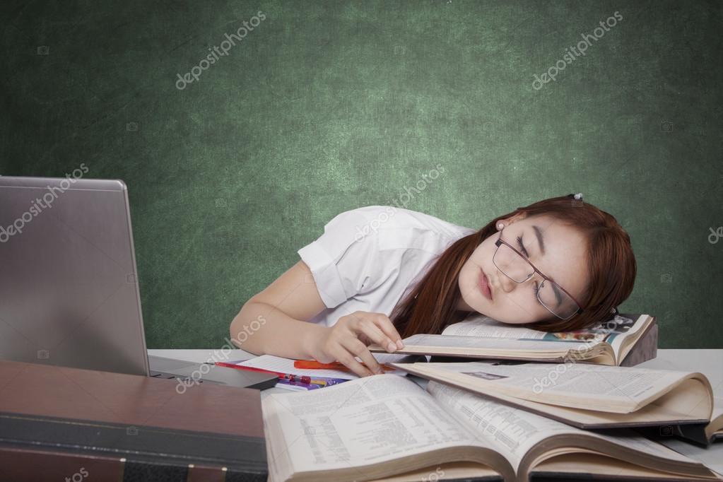 Exhausted College Student