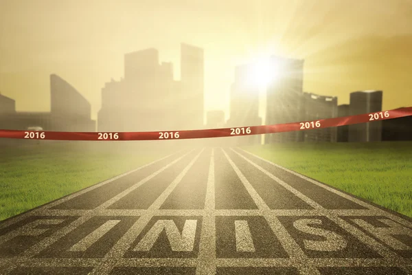 Empty finish line with numbers 2016 - Stock Image - Everypixel
