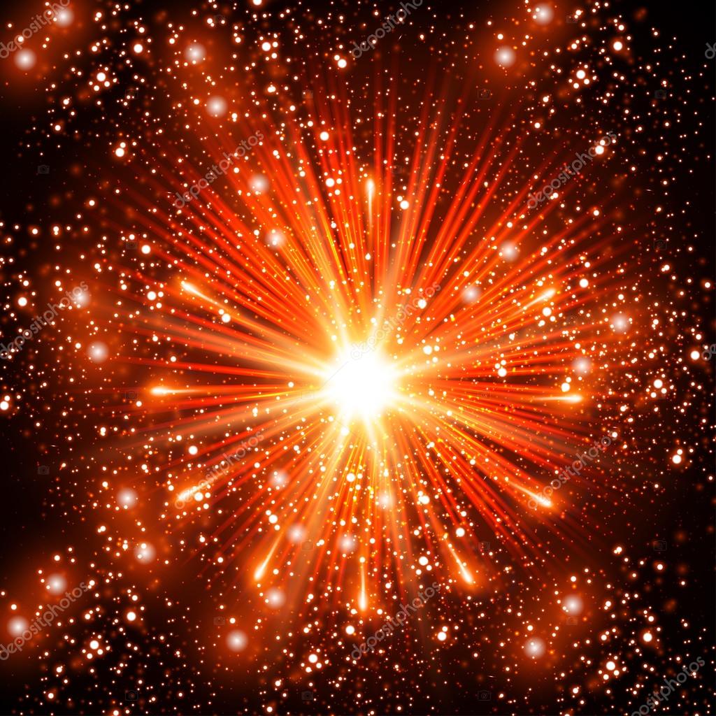 Red Fireworks — Stock Vector © vectorguru #57535539