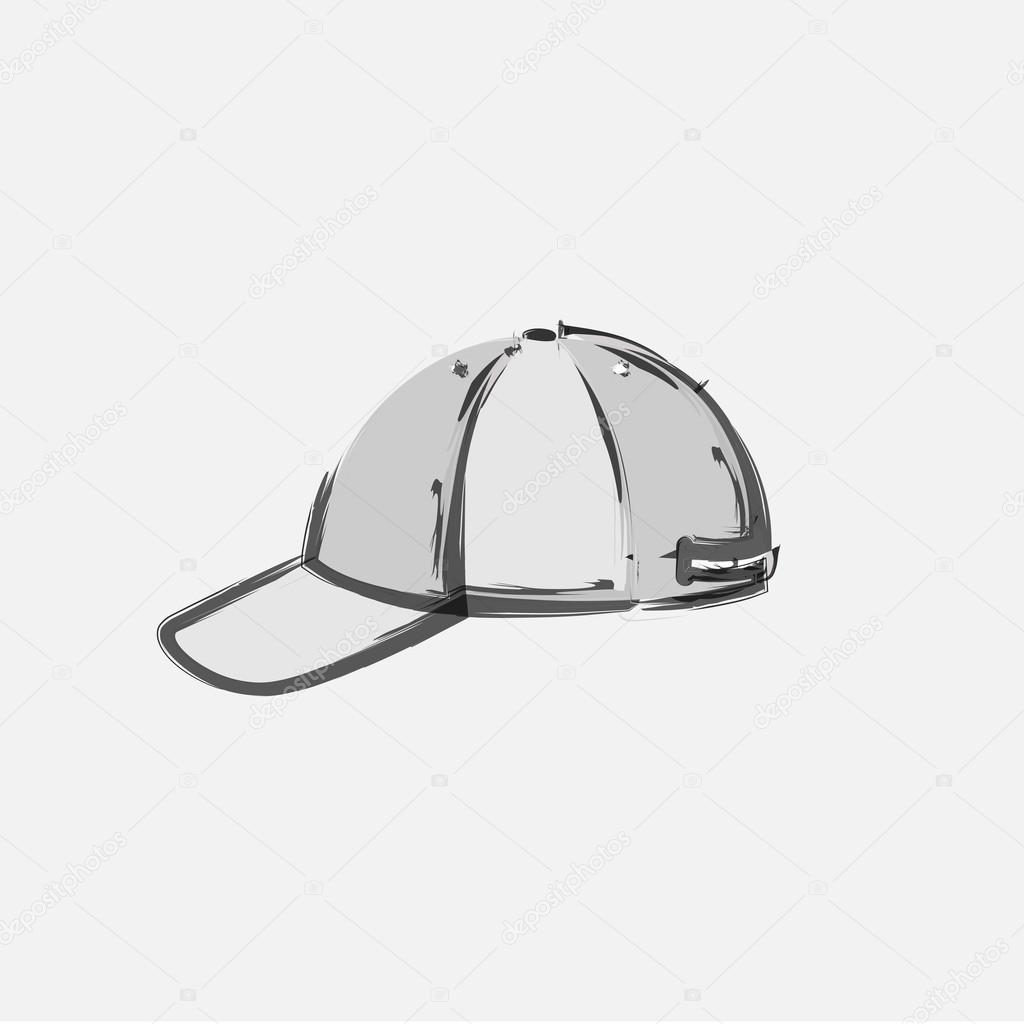Baseball Cap Cartoon Hat Vector Illustration, easy all editable Stock ...