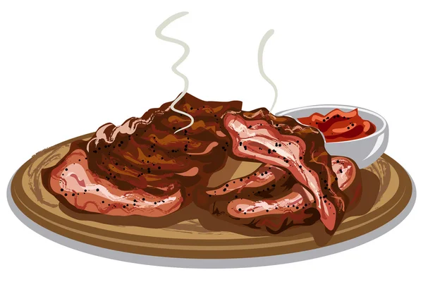 Bbq ribs Vector Art Stock Images | Depositphotos