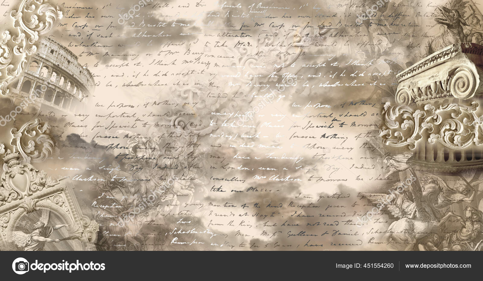 Retro Collage Patterns Inscriptions Stock Photo by ©121312 451554260