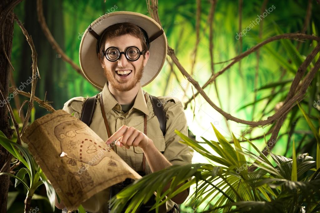 Explorer finding the right path in the jungle Stock Photo by ©stokkete ...