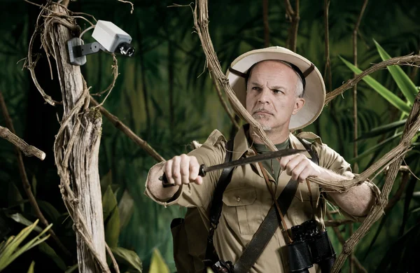 Adventurer exploring the rainforest jungle Stock Photo by ©stokkete ...