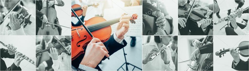 Music instruments collage Stock Photos, Royalty Free Music instruments ...