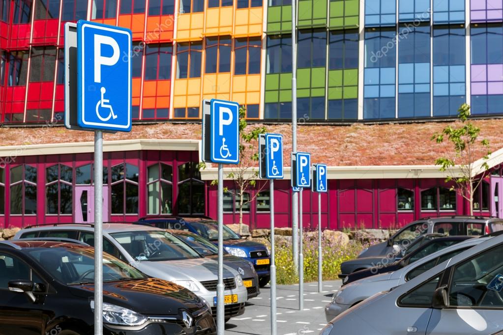 Car park with special handicapped parking places – Stock Editorial ...