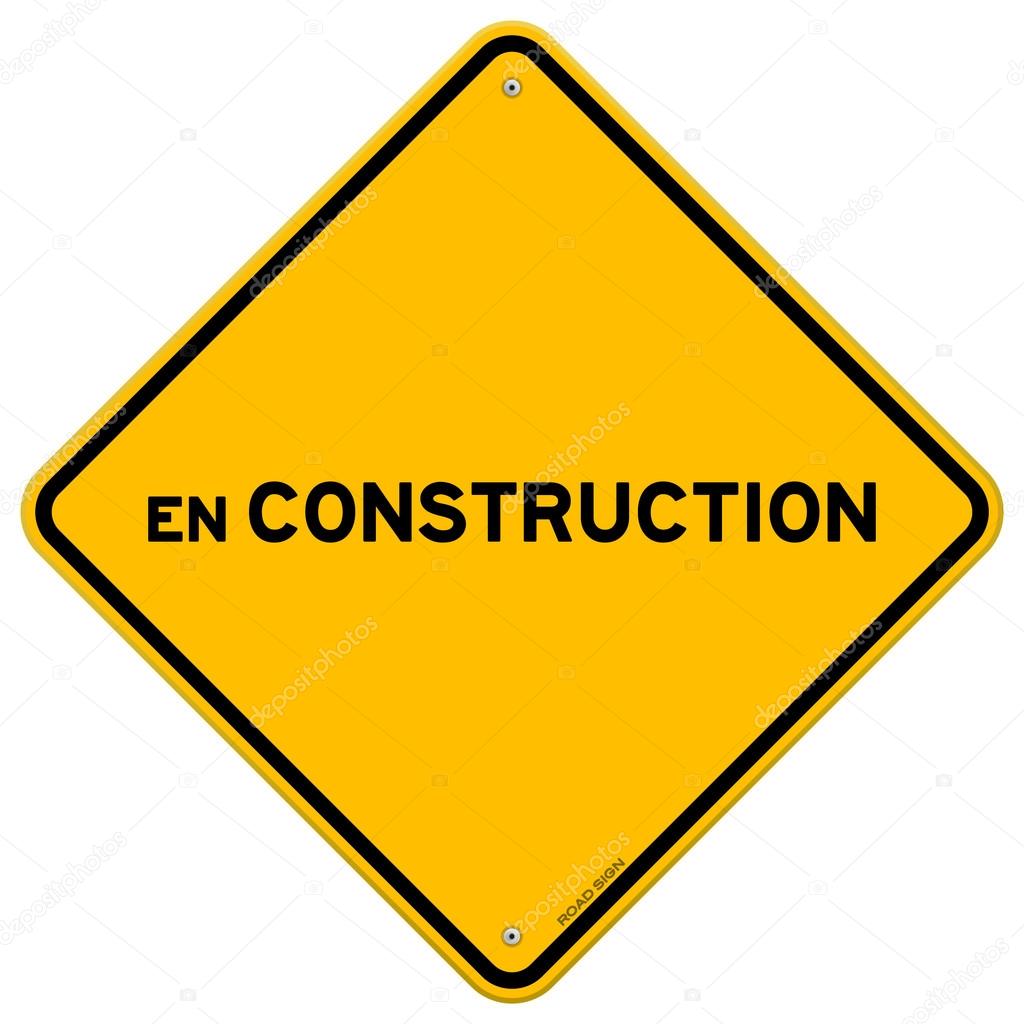 Vector: señal construccion | Señal de construcción aislada en ...