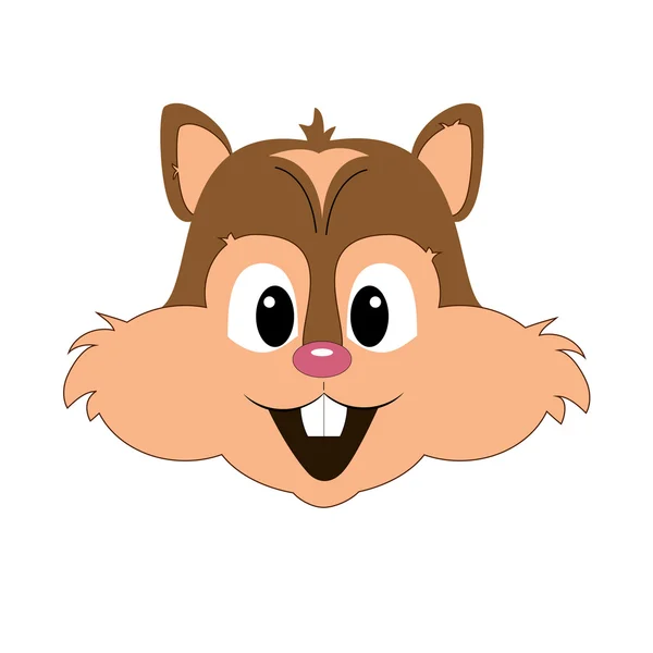Cute Cartoon Chipmunk Face
