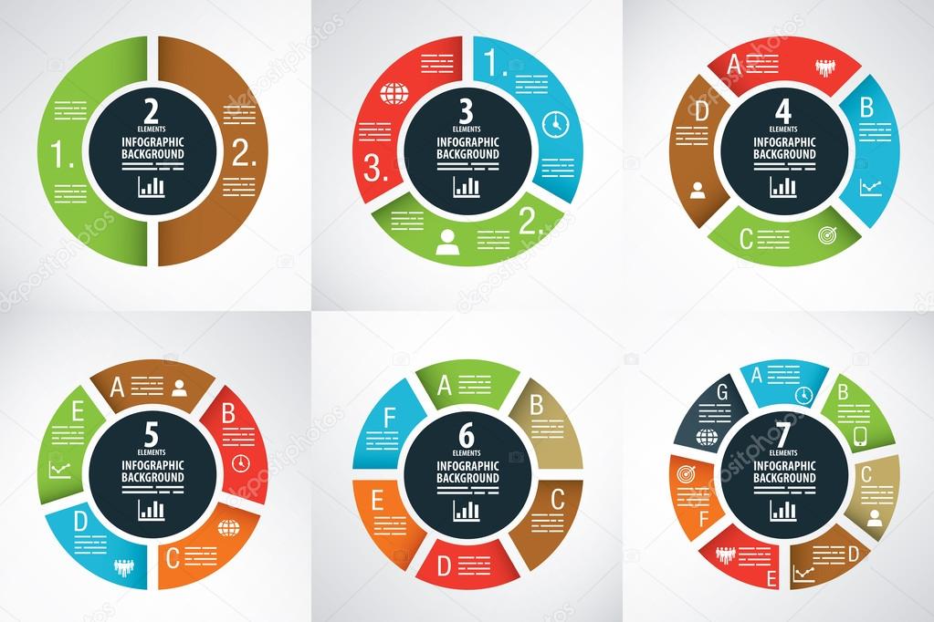 Six wheel charts Stock Vector Image by ©levente #84301304