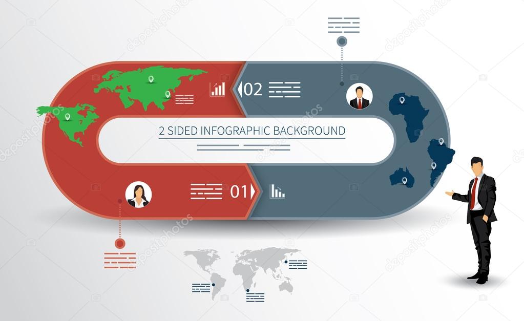 2 sided infographics background Stock Vector by ©levente 90099906