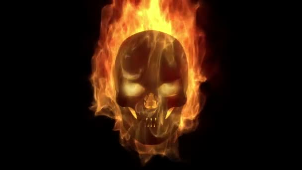 Burning skull head Stock Video Footage by ©CLIPAREA #52181411