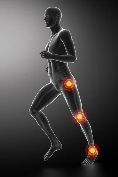 Running man with joint anatomy Stock Photo by ©CLIPAREA 74138627