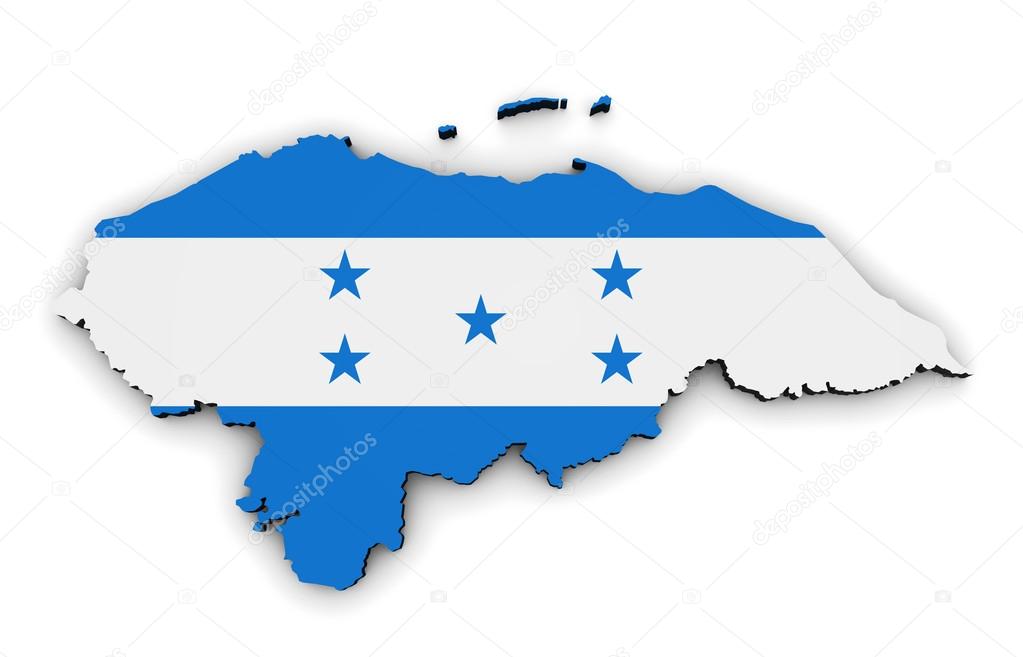 Honduras Map Flag Shape Stock Photo by ©NiroDesign 112227490