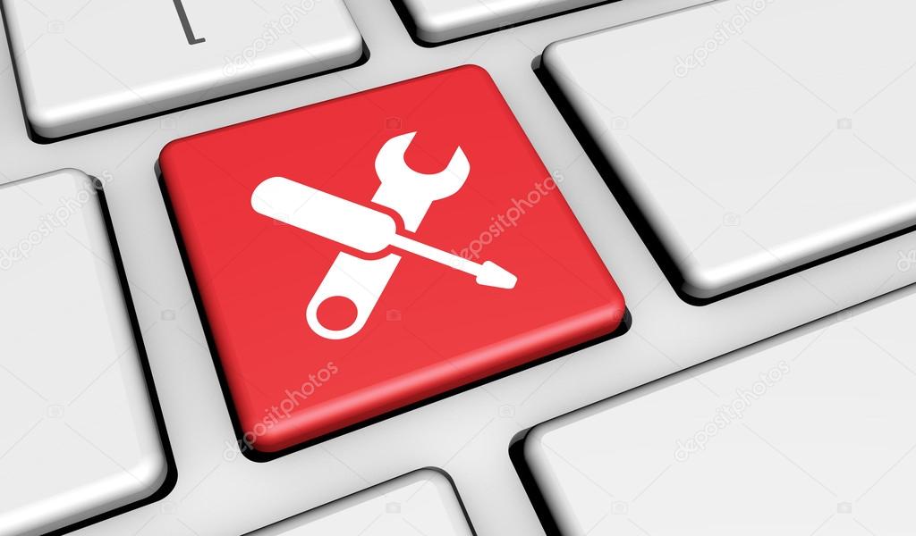 Outil de travail de service informatique Icône — Photo de stock par ...