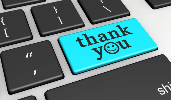 Thank You Happy Computer Key — Stock Photo © NiroDesign #112227314