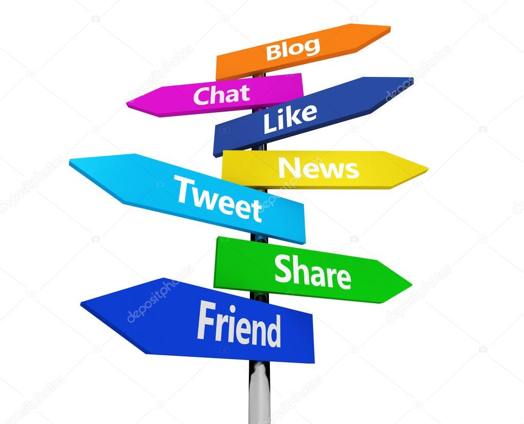 Social Media Web Sign Post Stock Photo by ©NiroDesign 54137221