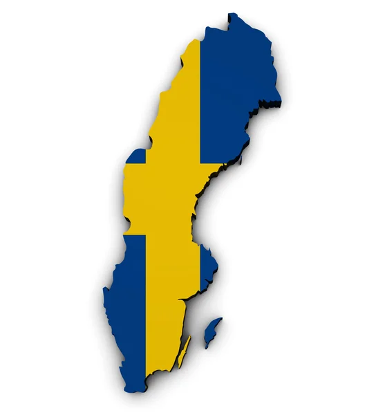 Sweden Map 3d Shape — Stock Photo © NiroDesign #11547046