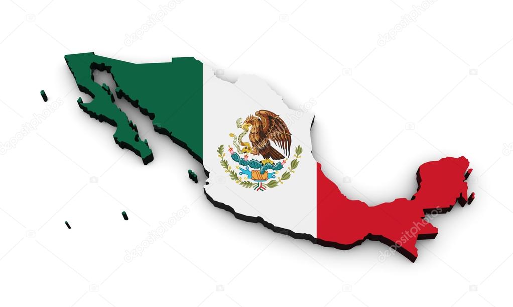 Mapa de la Bandera de México Ilustración de stock #75694625 de ©NiroDesign