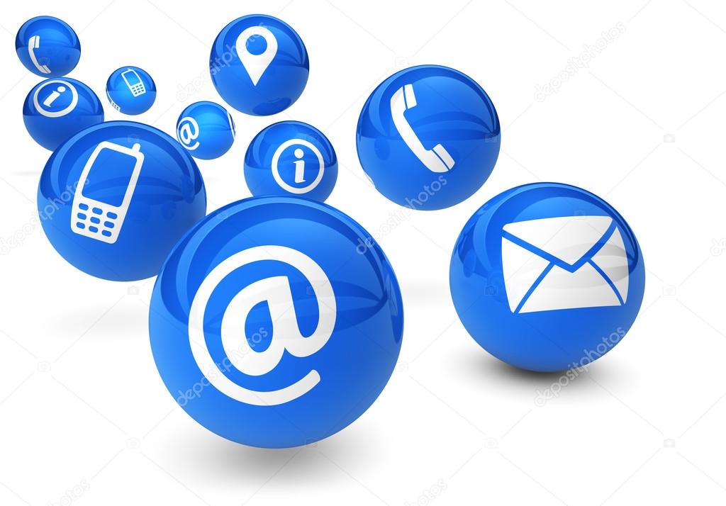 Contact Us Icons Web Connection — Stock Photo © NiroDesign #78262052