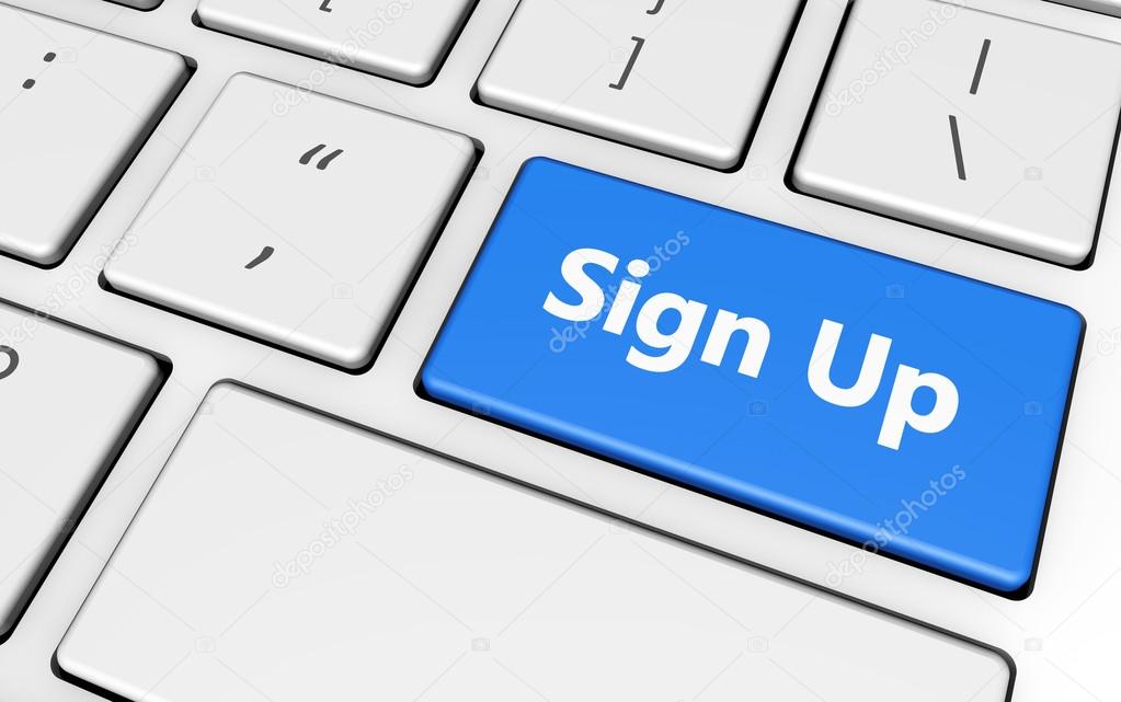 Sign Up Button Key Stock Photo by ©NiroDesign 90106664