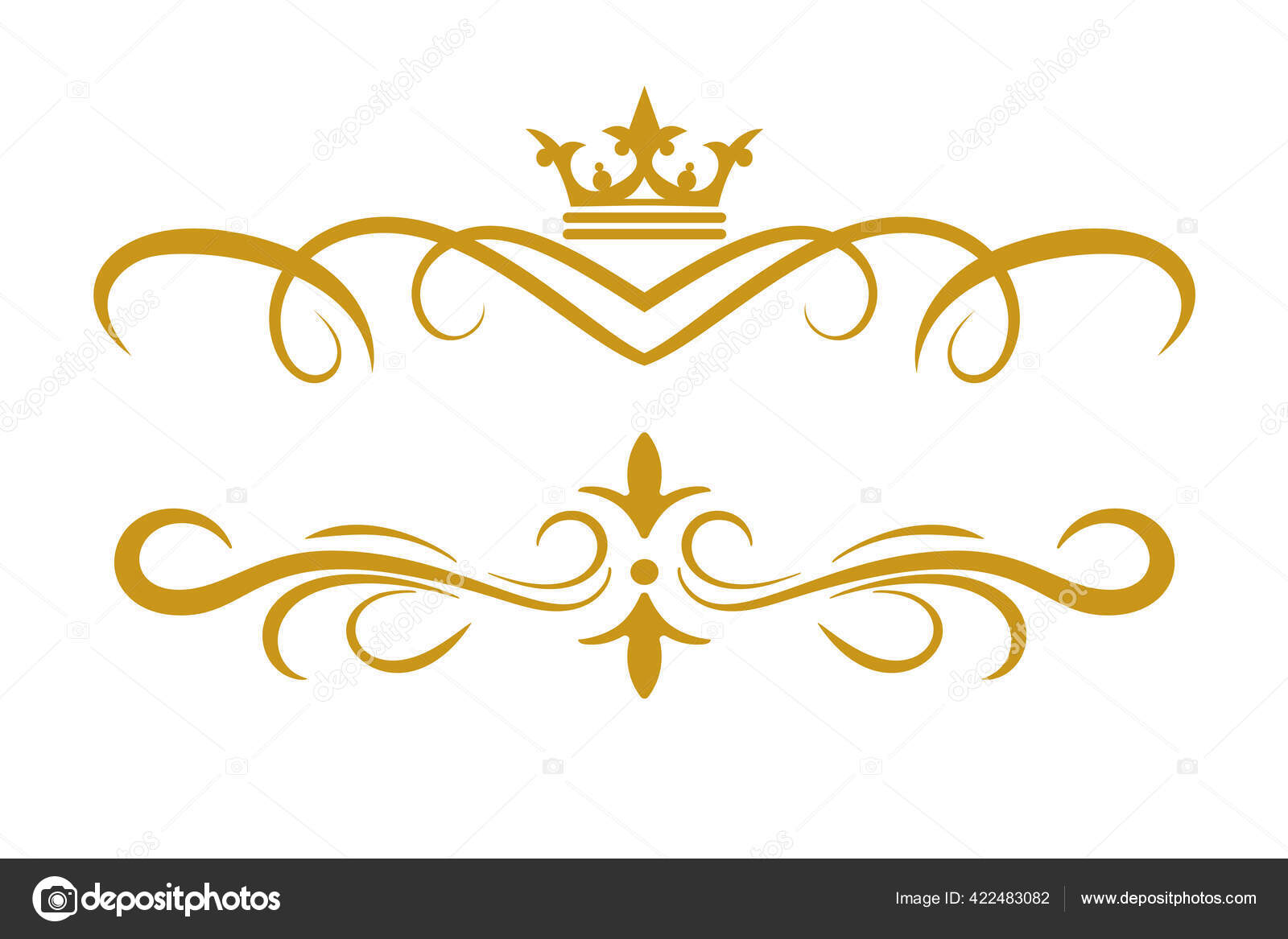 Golden Crown Vector Image Stock Vector By ©kio777 422483082
