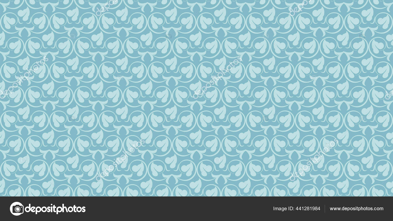 Blue Background Pattern Retro Floral Ornament Seamless Wallpaper ...