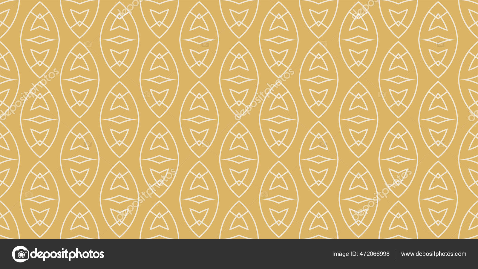 Trendy Background Pattern Simple Decorative Ornament Gold Background Wallpaper Seamless Stock ...