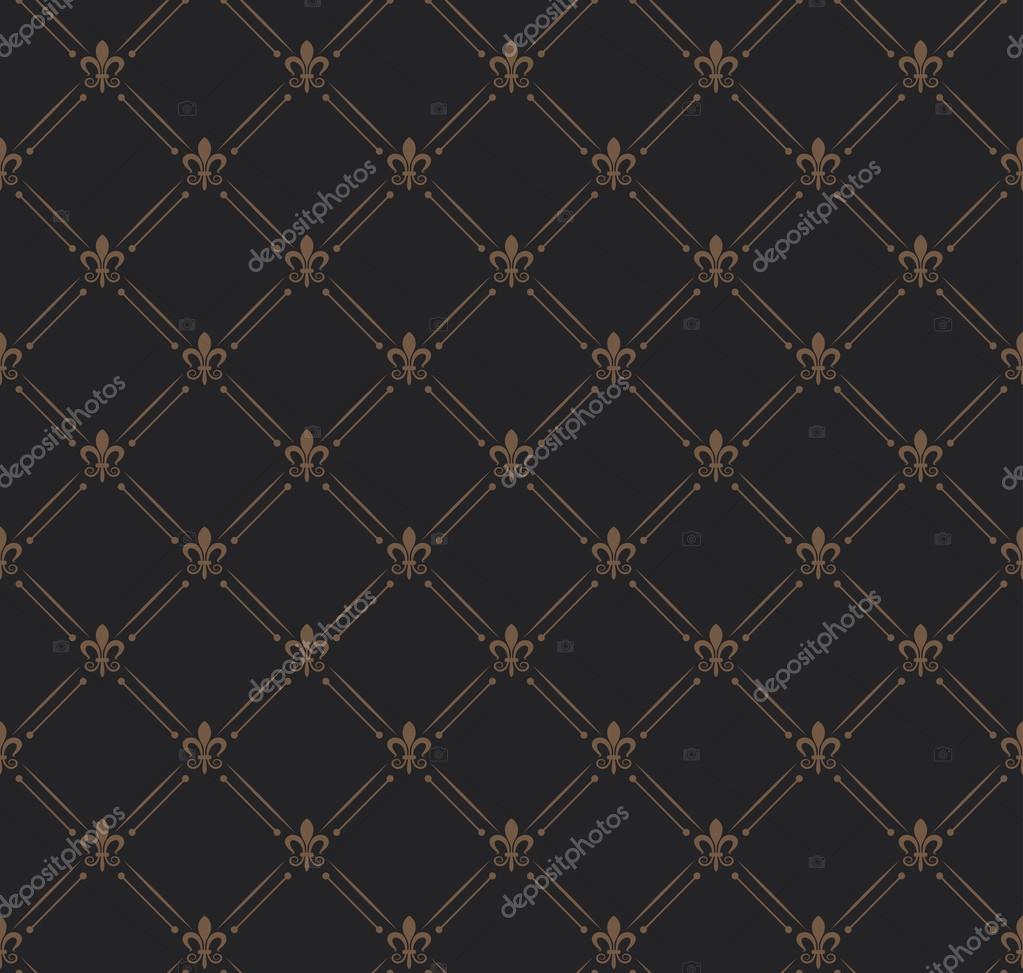 Wallpaper Background. Seamless pattern. Retro texture. Black Color ...