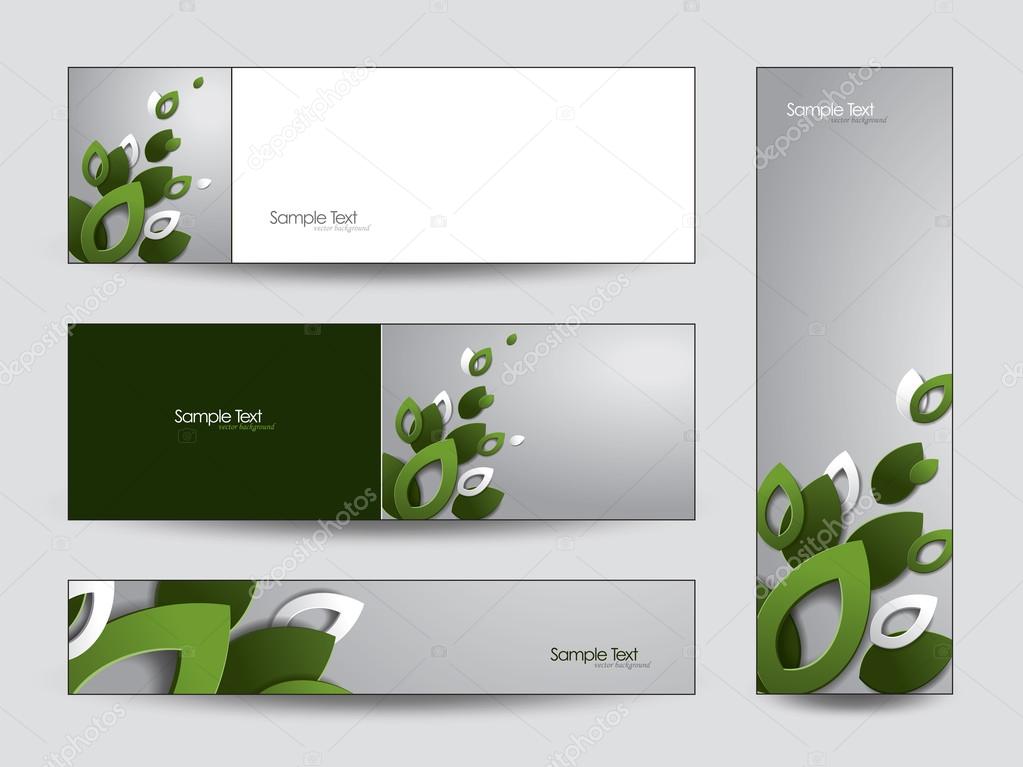 Set of Banners with Leaves Stock Vector Image by ©ZoyaArt #68670863