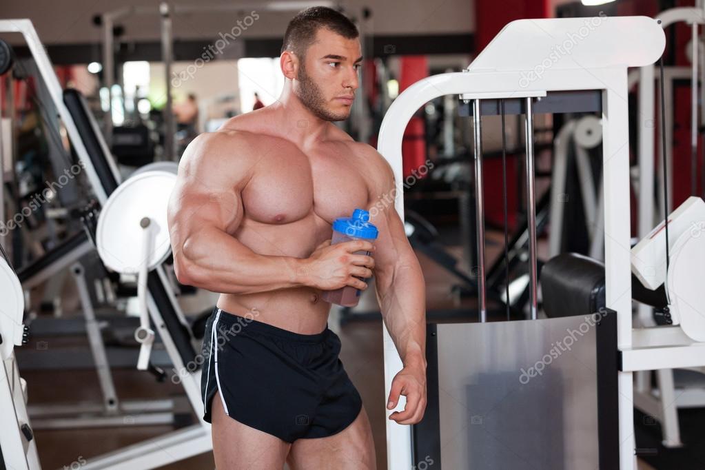 Bodybuilder protein shake Stock Photo by ©fotomircea 61492329