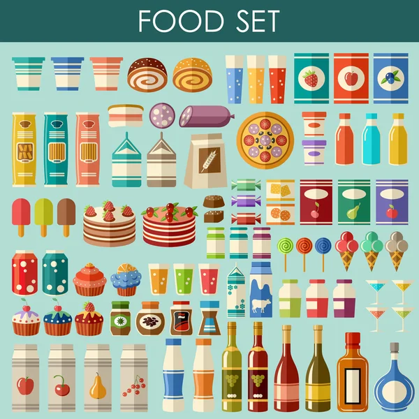 Big supermarket set. vector Stock Vector Image by ©gurZZZa #57308369