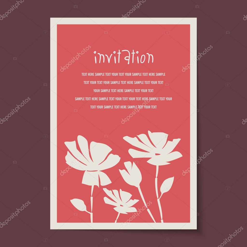 Vintage invitation card layout Stock Vector by ©arrtfoto 94327022