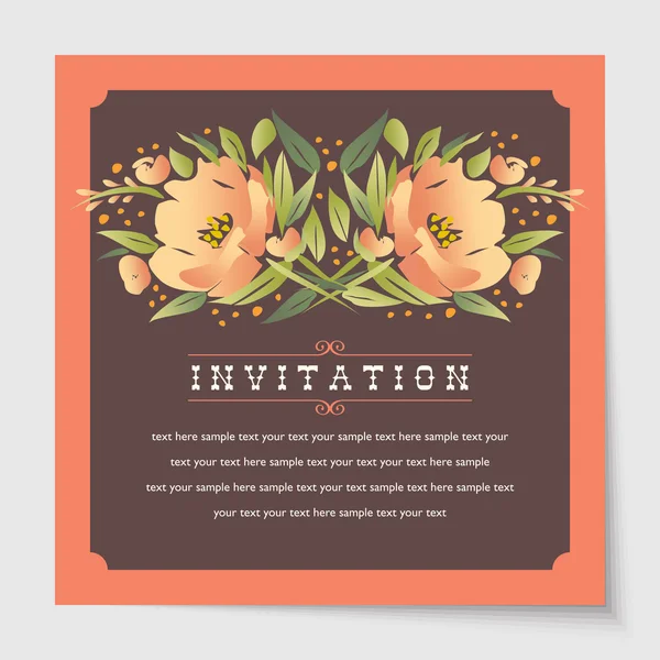 Vintage invitation card layout Stock Vector by ©arrtfoto 94344090