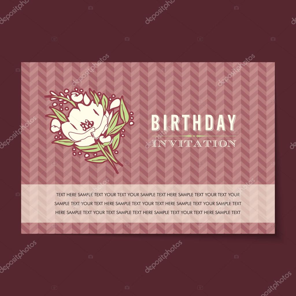 Vintage invitation card layout Stock Vector by ©arrtfoto 94344090