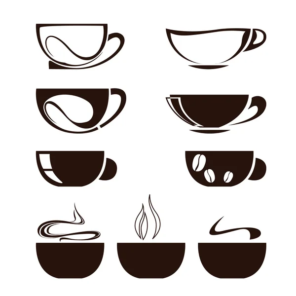 Coffee cup shapes — Stock Vector © huhulin #13383546