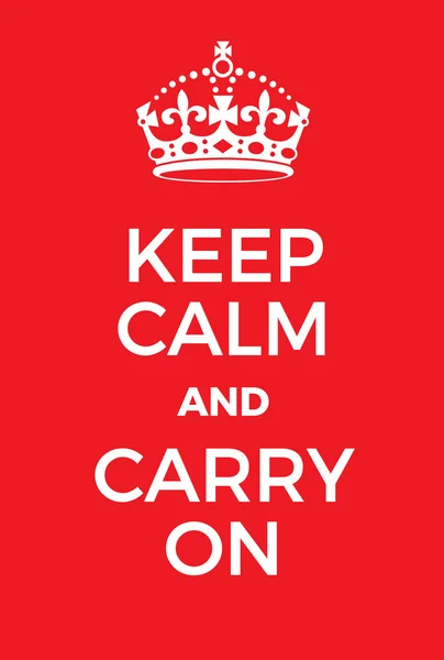 Keep Calm And Carry On Crown Vector