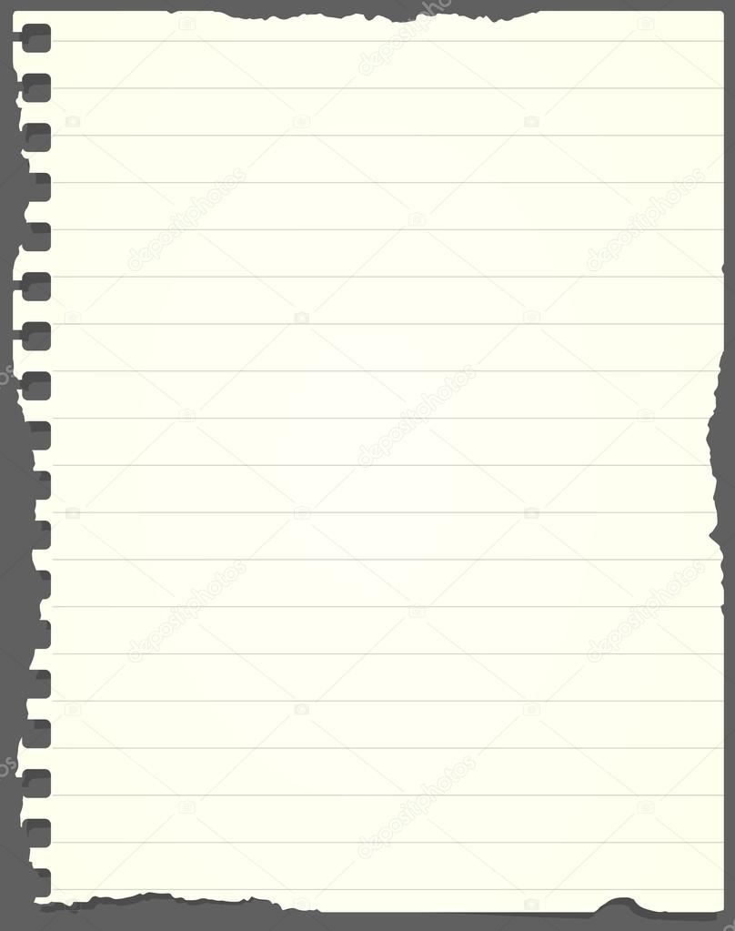 Torn Lined Notebook Paper