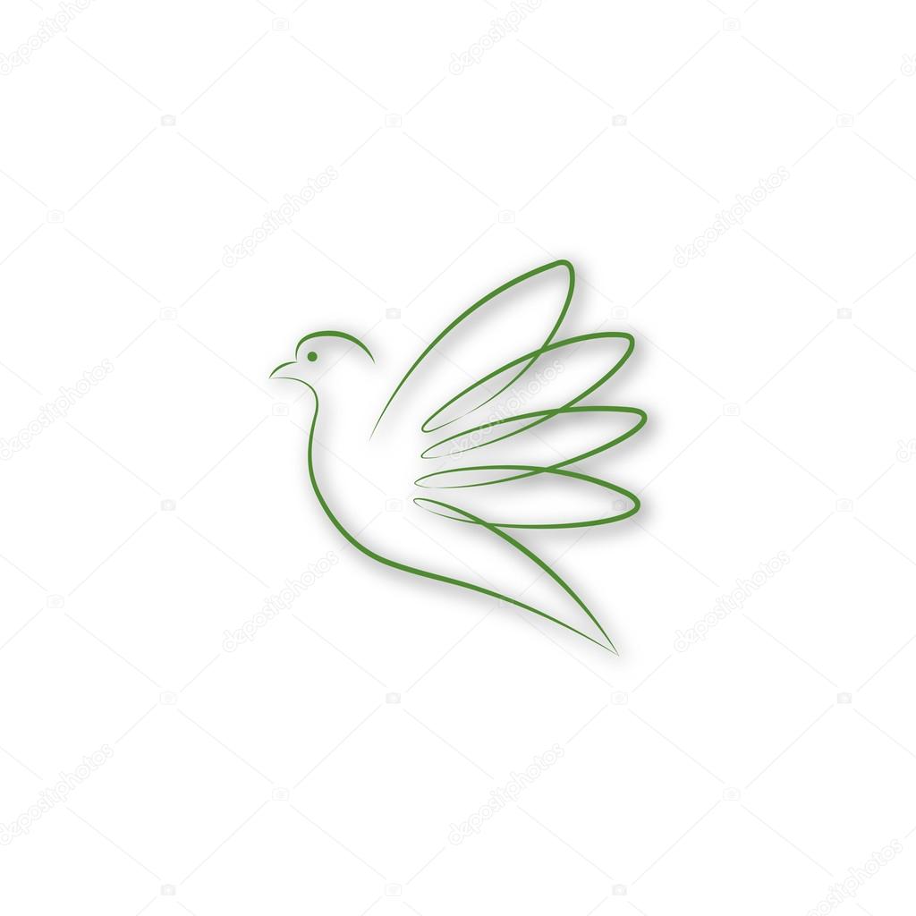 Green dove logo Stock Vector Image by ©derviş #95310034