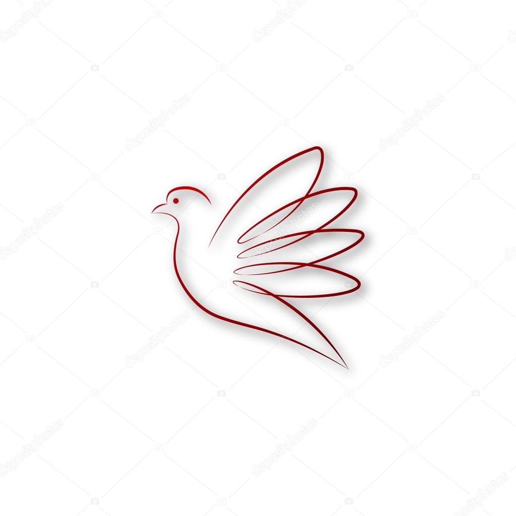 Red dove logo | Red dove logo — Stock Vector © derviş #95310092