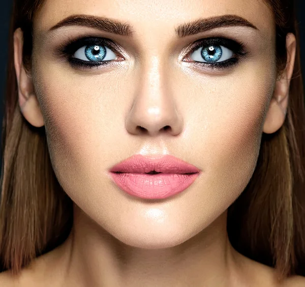 Sensual glamour portrait of beautiful woman model lady with fresh daily ...