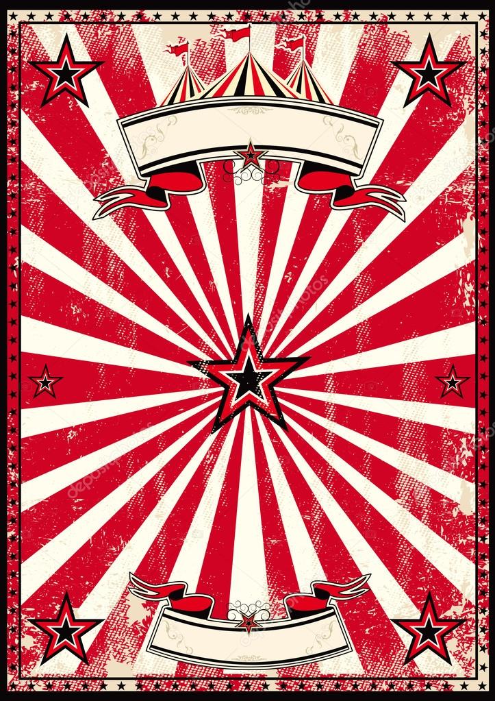 Red circus retro poster Stock Vector Image by ©tintin75 #53098707